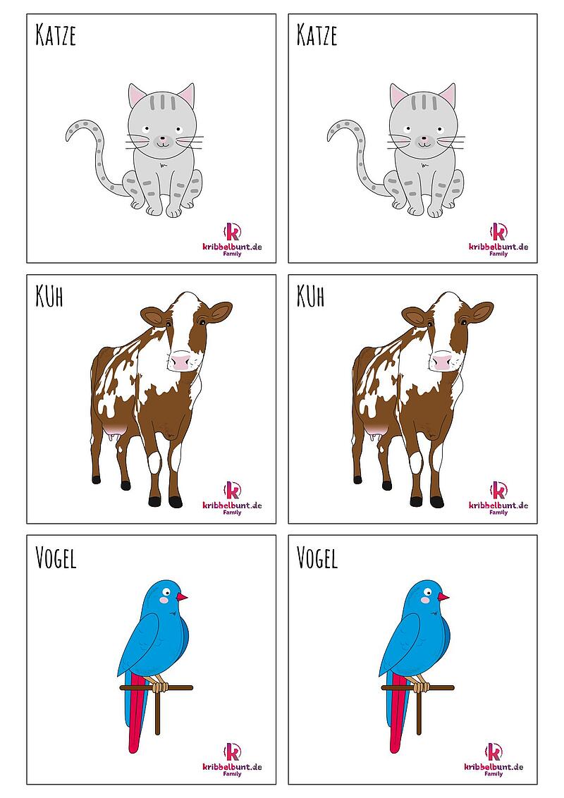 Tier Memory kostenlos als PDF | Kribbelbunt